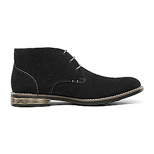 Bruno Marc Men's Black Casual Suede Leather Chukka Dress Boots Lace Up Desert Boots Size 10.5 M US URBAN-01