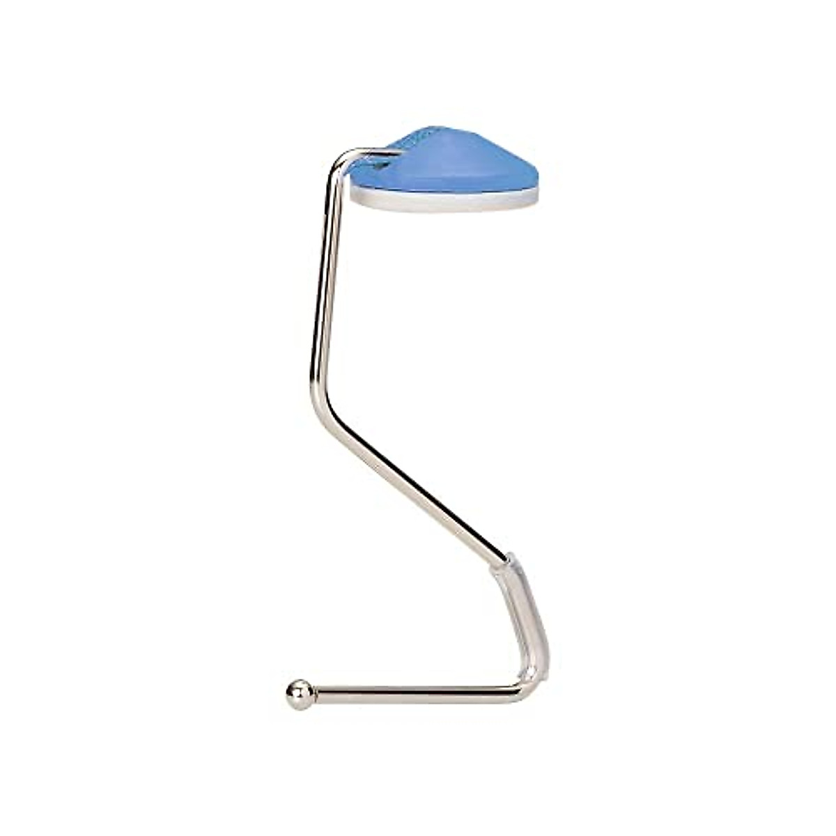 LIHIT LAB Lightweight Purse Hanger for Table, Bag Hanger, Purse Holder, Desk Hook for Gym, Restaurant, Office, Holds up to 11 pounds, 4" x 2'', Blue (A7595-8)