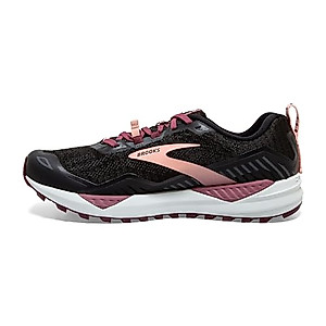 Brooks Women's Cascadia 15 Trail Running Shoe - Black/Ebony/Coral Cloud - 5.5 Medium