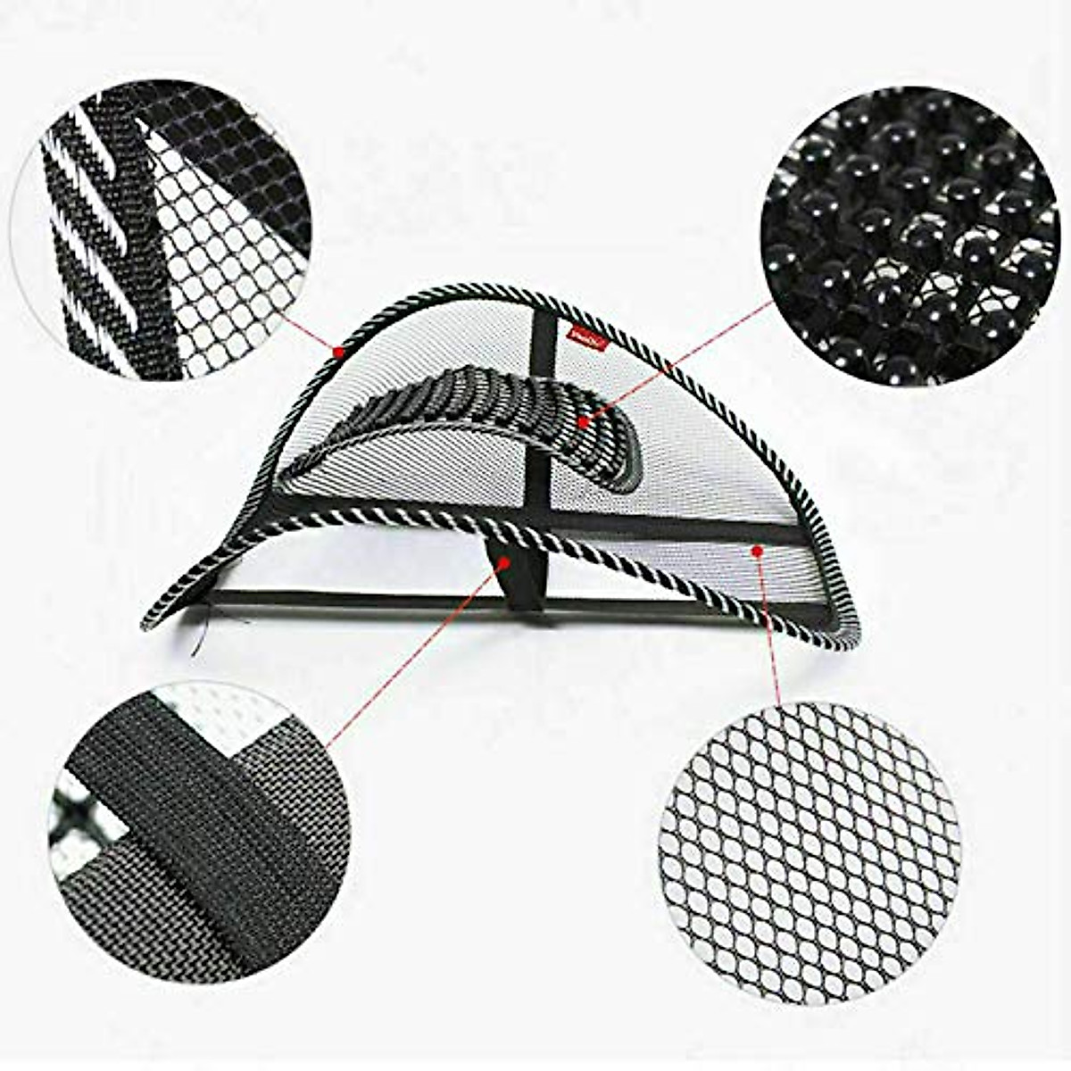 Amazing Vent Cushion Mesh Back Lumbar Support Car Office Home Chair Seat Black Durable