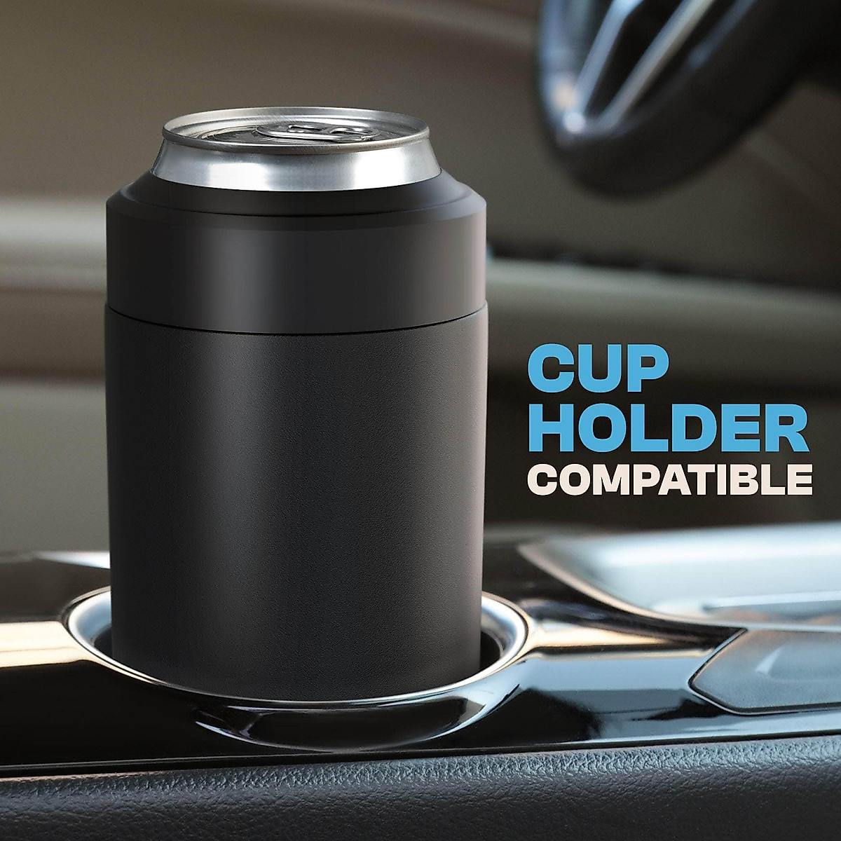 Frost Buddy Universal 2.0 5 Sizes in 1 Insulated Can Cooler - Stainless Steel Can Cooler for 12 oz & 16 oz Regular or Slim Cans & Bottles - Stainless Steel (Cotton Candy)