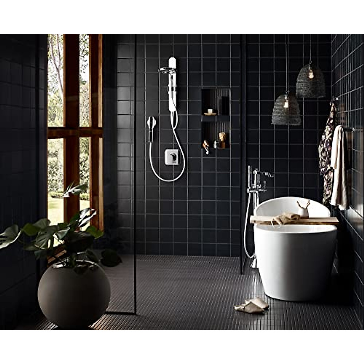 Moen N207C0BL Spa Shower including Rainshower, Handshower and Magnetic Dock, Matte Black