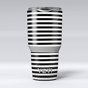 Design Skinz Slate Black Bold Hoizontal Lines - Skin Decal Vinyl Wrap Kit Compatible with The Yeti Rambler Cooler Tumbler Cups