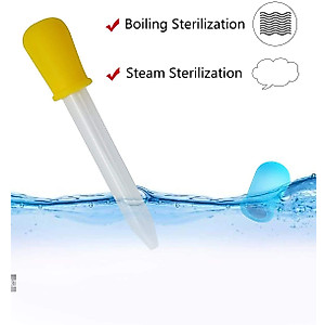 BELLARMOR 5ml Liquid Dropper Medicine Silicone Clear Plastic Eye Dropper No BPA Silicone and Plastic Pipettes for Kids, 12 Pack