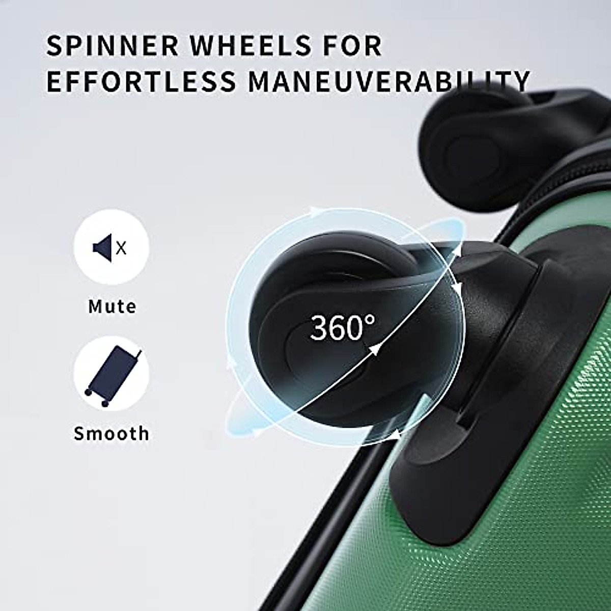 Merax Luggage Set with TSA Lock, All Expandable 3 Piece Hardshell Lightweight Suitcase Set 20inch 24inch 28inch (Dark Green 2-Piece (20/28))