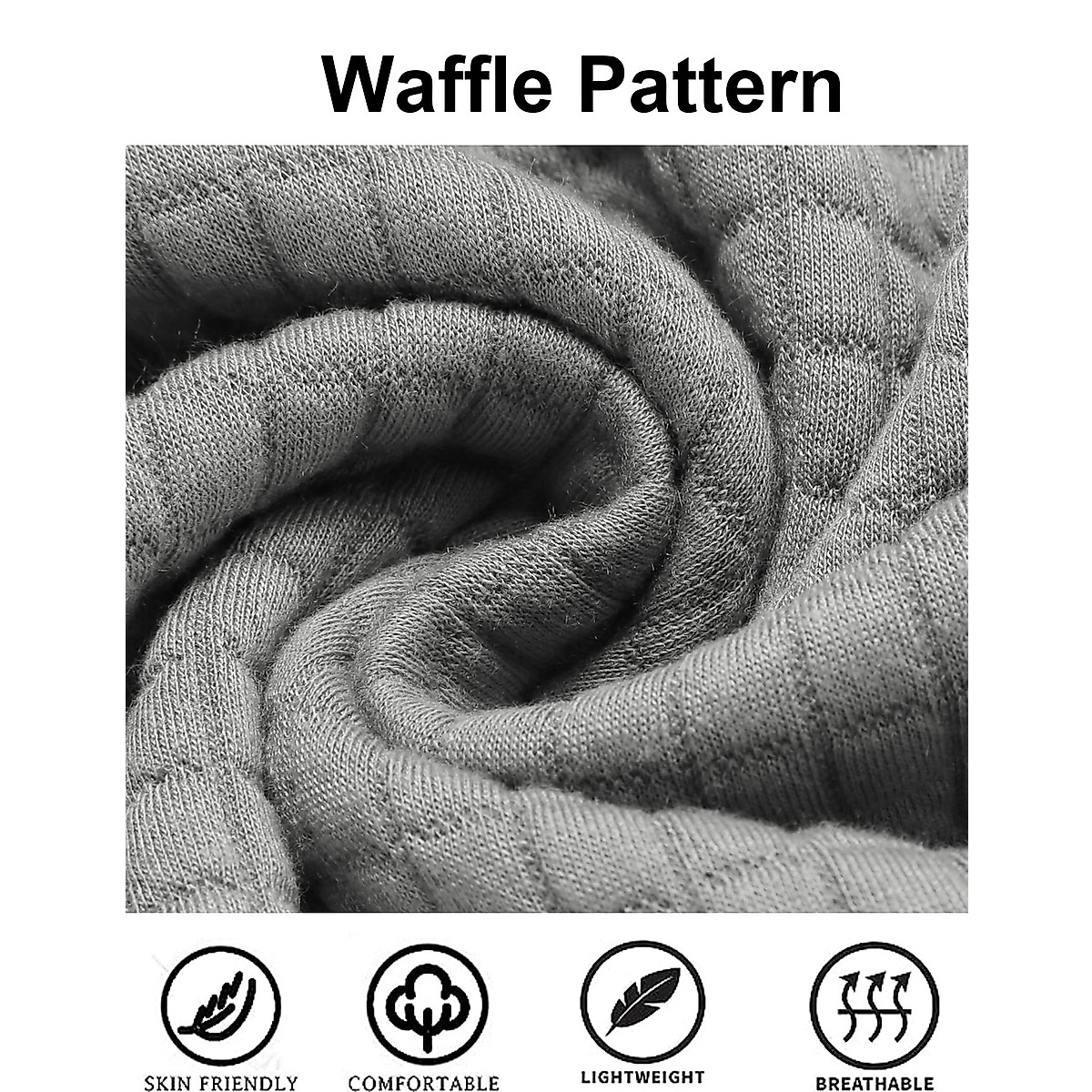 COOFANDY Mens Long Sleeve Drawstring Plaid Jacquard Hooded Sweatshirt, Grey, Medium