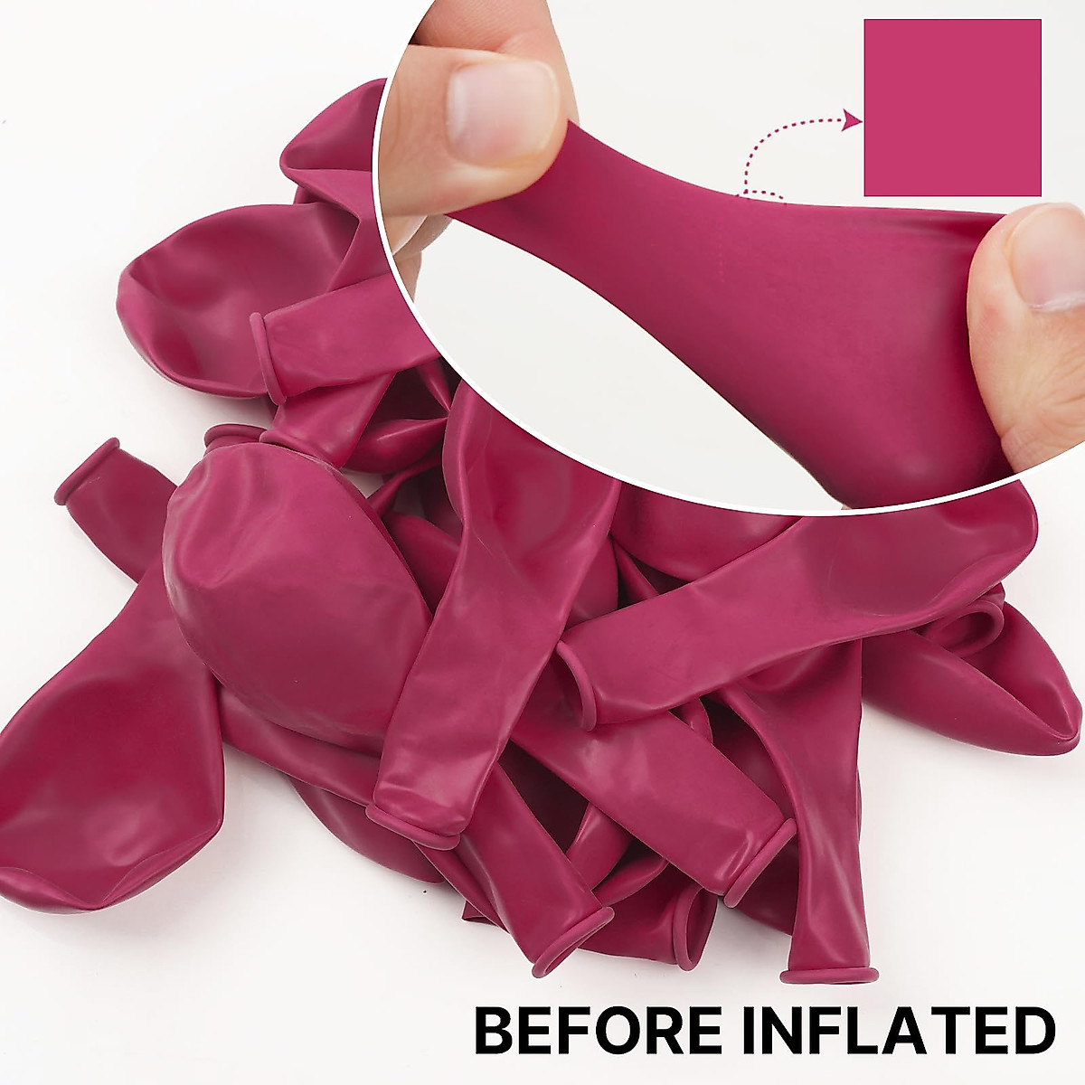 PartyWoo Magenta Balloons, 127 pcs Hot Pink Balloons Different Sizes Pack of 36 Inch 18 Inch 12 Inch 10 Inch 5 Inch Dark Pink Balloons for Balloon Garland Balloon Arch as Party Decorations, Pink-Y12