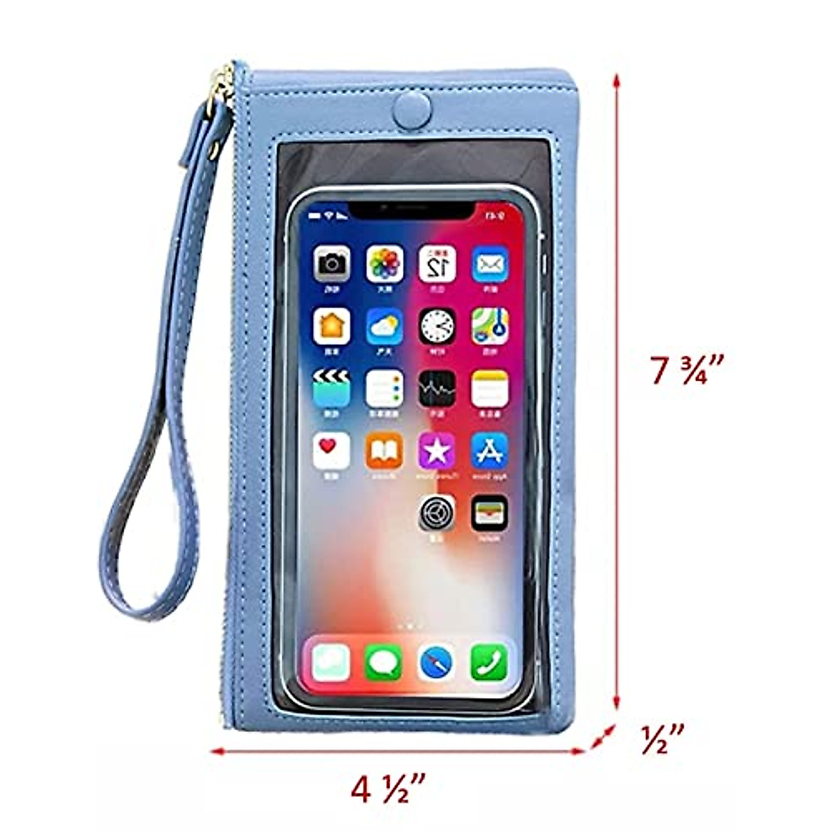 Touch Screen Phone Bag Case Wristlet Handbag Wallet for Women Girls (F4 Lilac - Touch Screen)