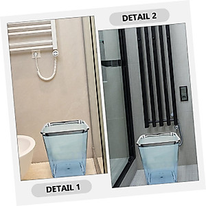 HONMEET Transparent Trash Can Garbage Can Clear Square Trash Can Waste Paper Basket Waste Basket Trash Bucket Bathroom Wastebasket Large Capacity Trash Bin Container Box Household Office