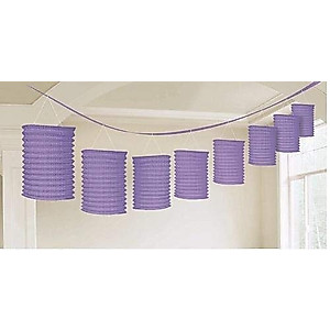 Accordion Style Paper Lantern Garlands | New Purple | Party Decor