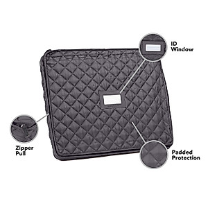 Covermates Keepsakes - Serveware Storage - Padded Protection - ID Window - Stain Resistant - Machine Washable - China Storage-Slate