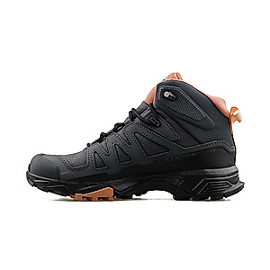 Salomon X Ultra 4 MID Gore-TEX Hiking Boots for Women, Ebony/Mocha Mousse/Almond Cream, 8.5