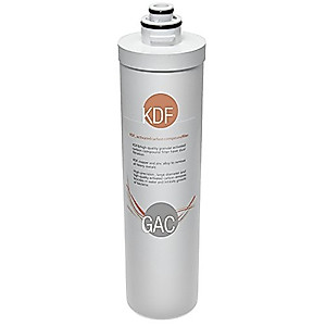 iSpring FKG15Q Quick-Change Inline KDF/Carbon Filter for Ultra Filtration Under Sink Water Filter System CU-A4, White