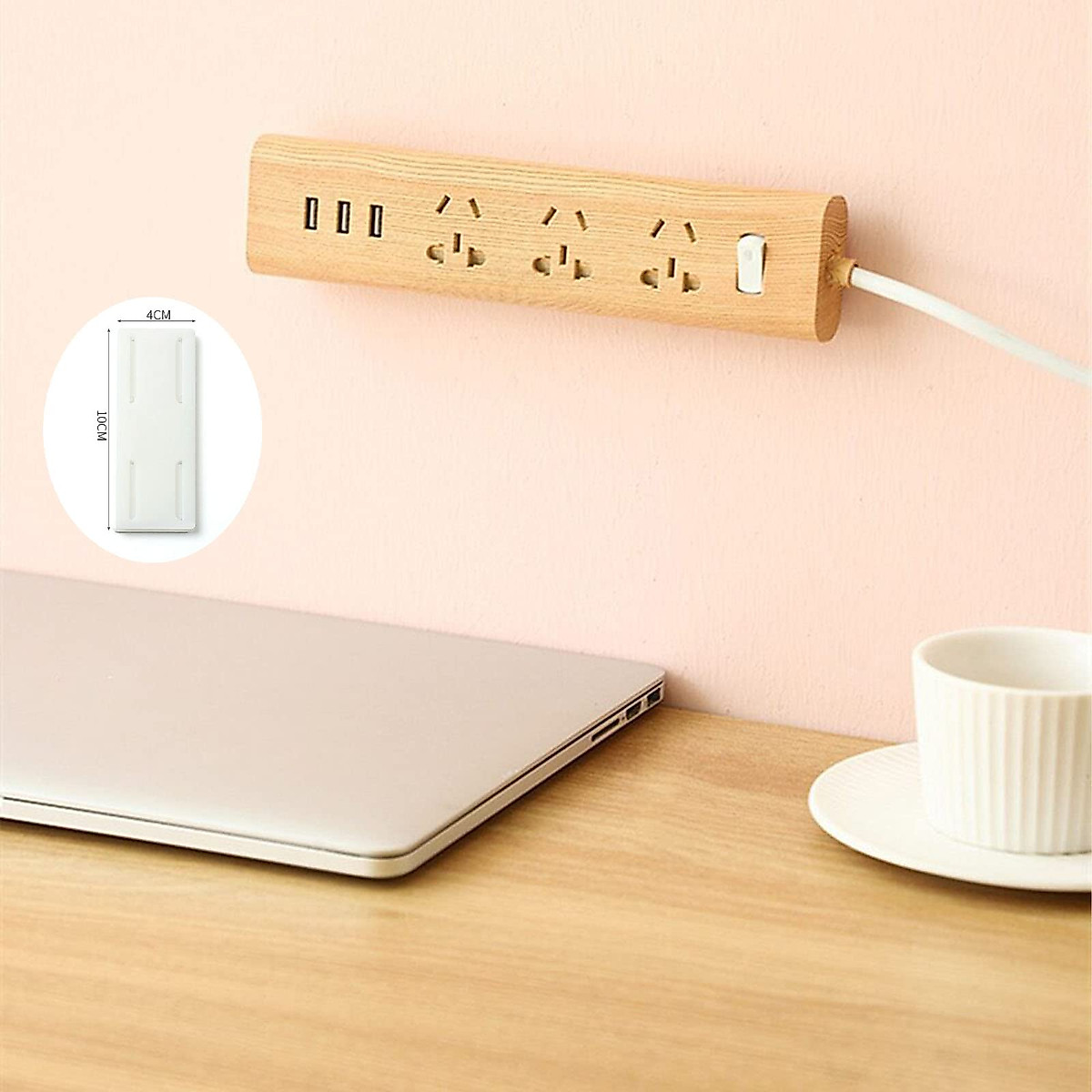 4/8Pcs Self-Adhesive Desktop Socket Fixer 2023 Adhesive Punch Free Socket Holder,Desktop Mountable Plug-in Socket Fixer Bracket Stand (8pcs-01)