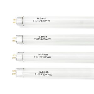 Konideke 16 Inches F10T5 Replacement Bulb Compatible Jasco T5 10 Watt Warm White 3000K F10T5/830 Fluorescent Tube for Counter and Cabinet Fixture 4 Count