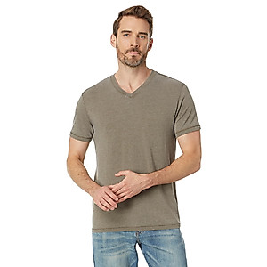 Lucky Brand mens Venice Burnout V-neck Tee T Shirt, Dark Olive, X-Large US