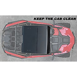 Aluminum Roof Top for RZR RPO XP, SAUTVS Black Heavy Duty 2-Piece Combined Aluminum Hard Roof 2 Seater Sun Visor Cover for Polaris RZR PRO XP/RZR Turbo R 2020-2023 Accessories (Replace #2883743-458)