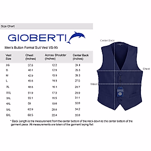Gioberti Men's Formal Suit Vest Fit for Business or Casual Dress, Gray, X-Small