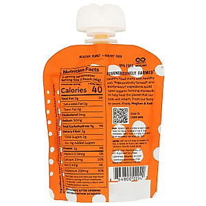 White Leaf Provisions Organic Carrot Sweet Potato Pea Baby Food, 3.17 OZ