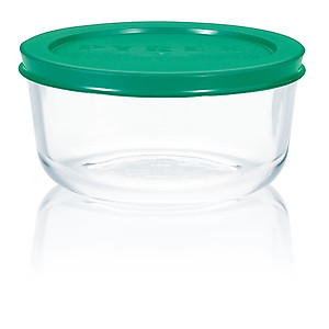 Pyrex 1110141 18pc Glass Food Storage with Multi-colored Lids