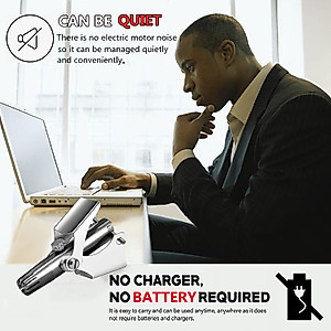 Wapealy nose and ear trimmer for men, Manual stainless steel rotate nose clip, suitable for women does not hurt the skin nose hair removal, best rated，do not need batteries, removable for cleaning