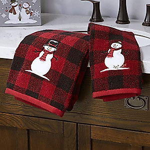 SKL Home Woodland Winter, Hand Towel Set, Red