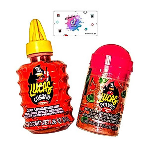 Chamoy Pickle Kit, Mexican Sour Candy Dulces, Delicious Sour Belts, Lucas 7 Pc