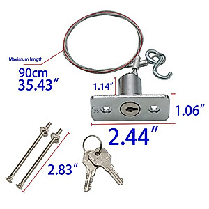 Emergency Release Lock Kit, Emergency Disconnect Release Key Lock with 2 Keys, Garage Door Opener Quick Release Lock for Universal Garage Door