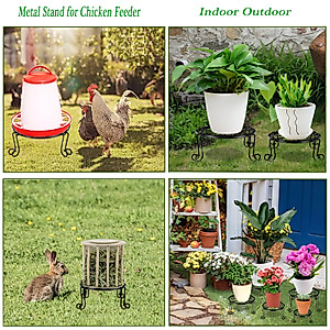 5 Pack Metal Plant Stands for Indoor Outdoor Plants, Heavy Duty Flower Pot Stands, Black Rustproof Iron Planter Holder, Round Garden Container Plant Rack, Potted Plant Shelf for Garden Home Corner
