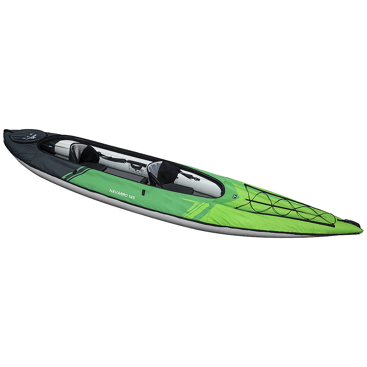 AQUAGLIDE Navarro 145 Convertible Inflatable Kayak with Drop Stitch Floor - 1-3 Person Touring Kayak Without Cover , Green