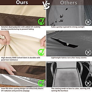 Wanocean Chaise Lounge Cover Outdoor Waterproof, Lounge Chair Cover for Patio Furniture Heavy Duty, UV & Fade Resistant, All Weather Protection, 1 Pack, 76L x 32W x 32H inch