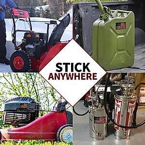 Anley 5 X 3 inch Worn American US Flag Decal - Patriotic Stars Reflective Stripe USA Flag Car Stickers - Support US Military (3 Pack)