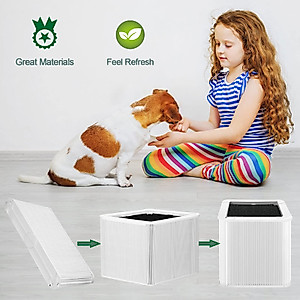 FFsign 211+ Filter & 211+ Pre-Filter Replacement Compatible with Blueair Blue Pure 211+, 1 Pack Foldable Particle and Carbon Filter & 1 Pack Washable Pre-Filter