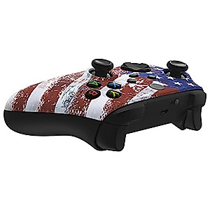 eXtremeRate Impression US Flag Soft Touch Front Housing Shell for Xbox Series X/S Controller, Custom Cover Faceplate for Xbox Series X/S, Xbox Core Controller - Controller NOT Included