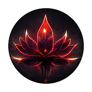tropical flower flower design floral red lotus flower PopSockets Swappable PopGrip