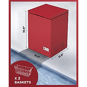Northair Low temperature Chest Freezer - 3.5 Cu Ft with 2 Removable Baskets - Reach In Freezer Chest - 14℉ to -40℉