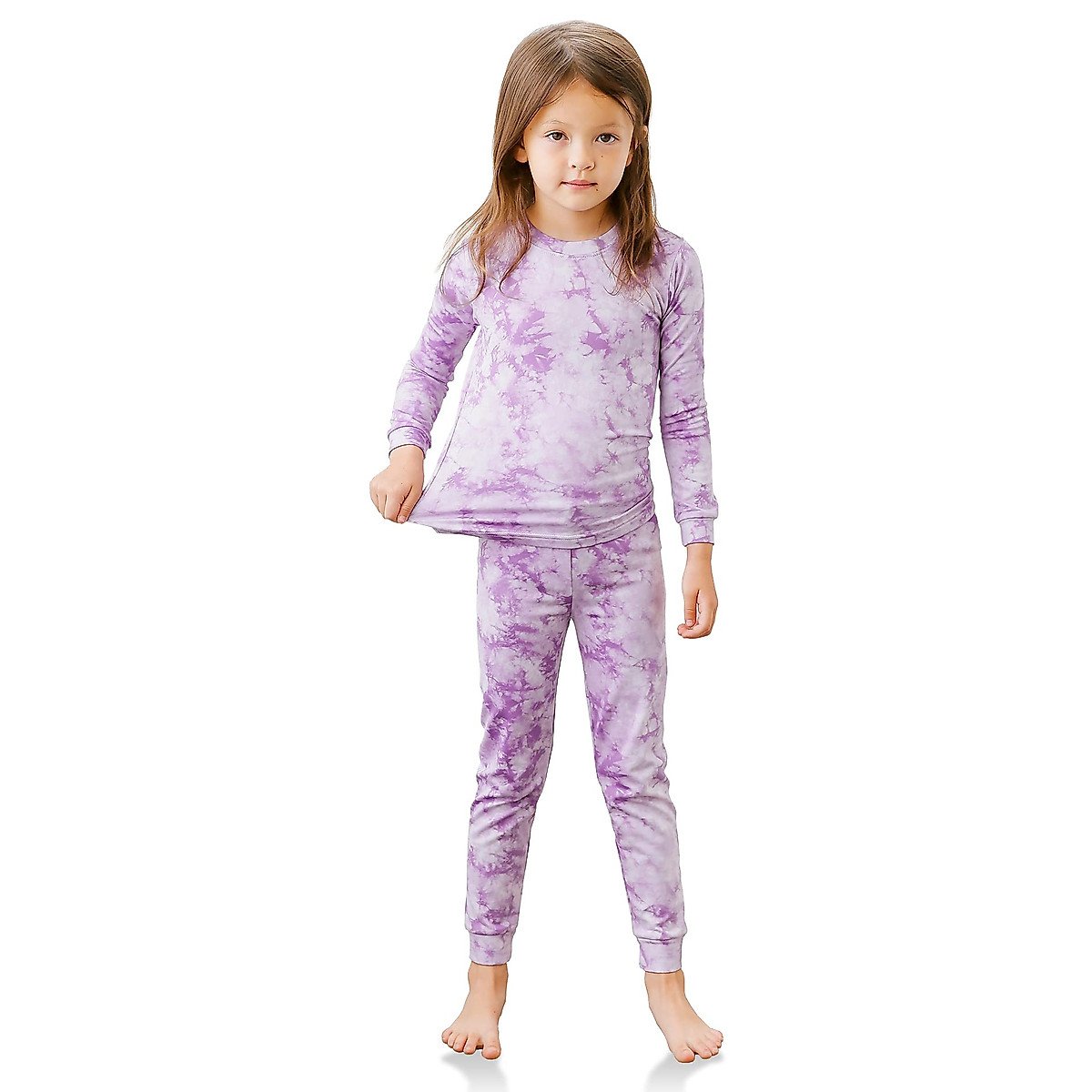 TINFL by Vaenait Girls Thermal Underwear Soft Long John Set Heatwarm Aurora Purple XS