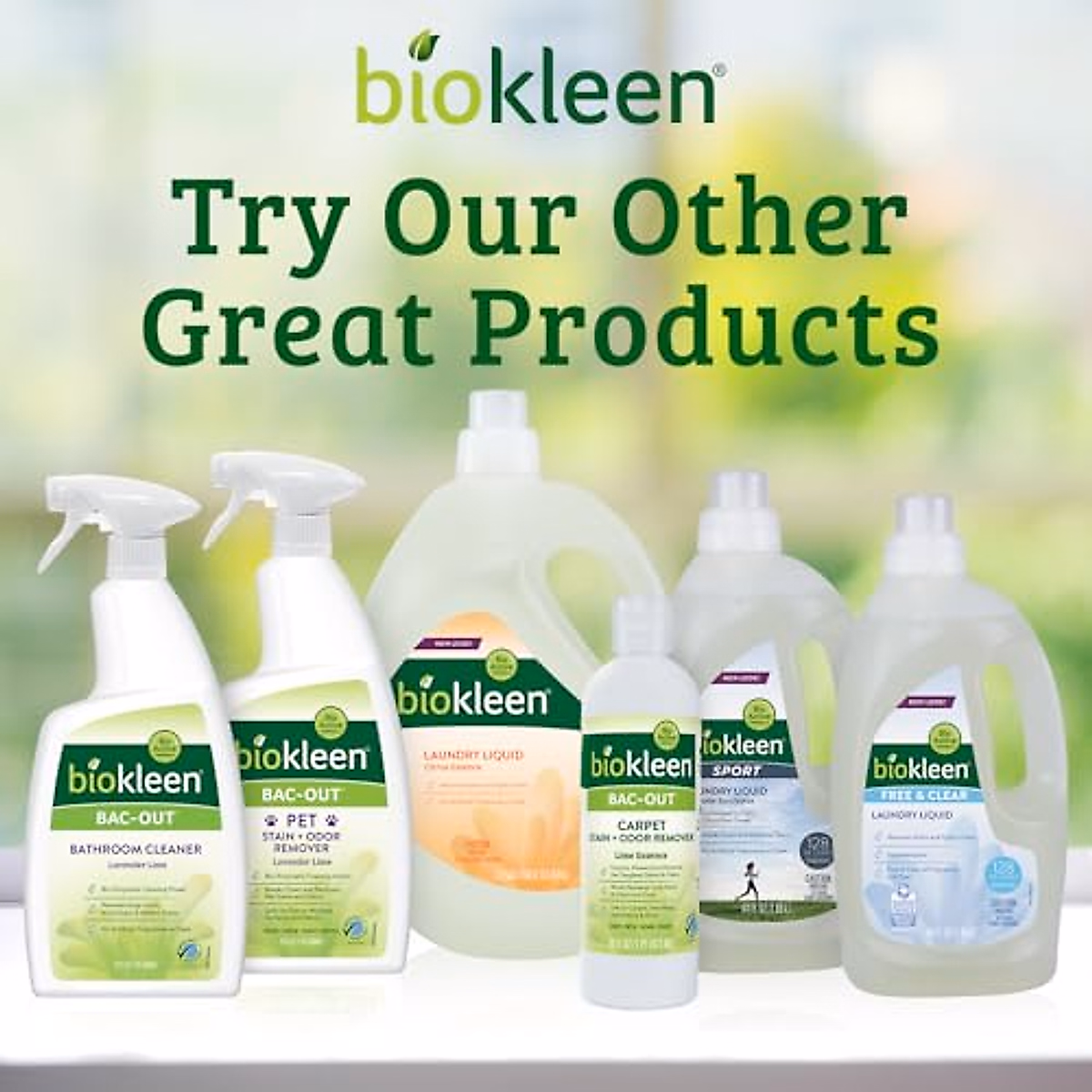 Biokleen Natural All Purpose Cleaner - Makes 64 Gallons, Trigger Refill - Super Concentrated, Eco-Friendly, Plant-Based, No Artificial Fragrance, Colors or Preservatives - Packaging May Vary