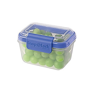 SnapLock by Progressive 2-Cup Storage Container - Blue, Easy-To-Open, Leak-Proof Silicone Seal, Snap-Off Lid, Stackable, BPA FREE