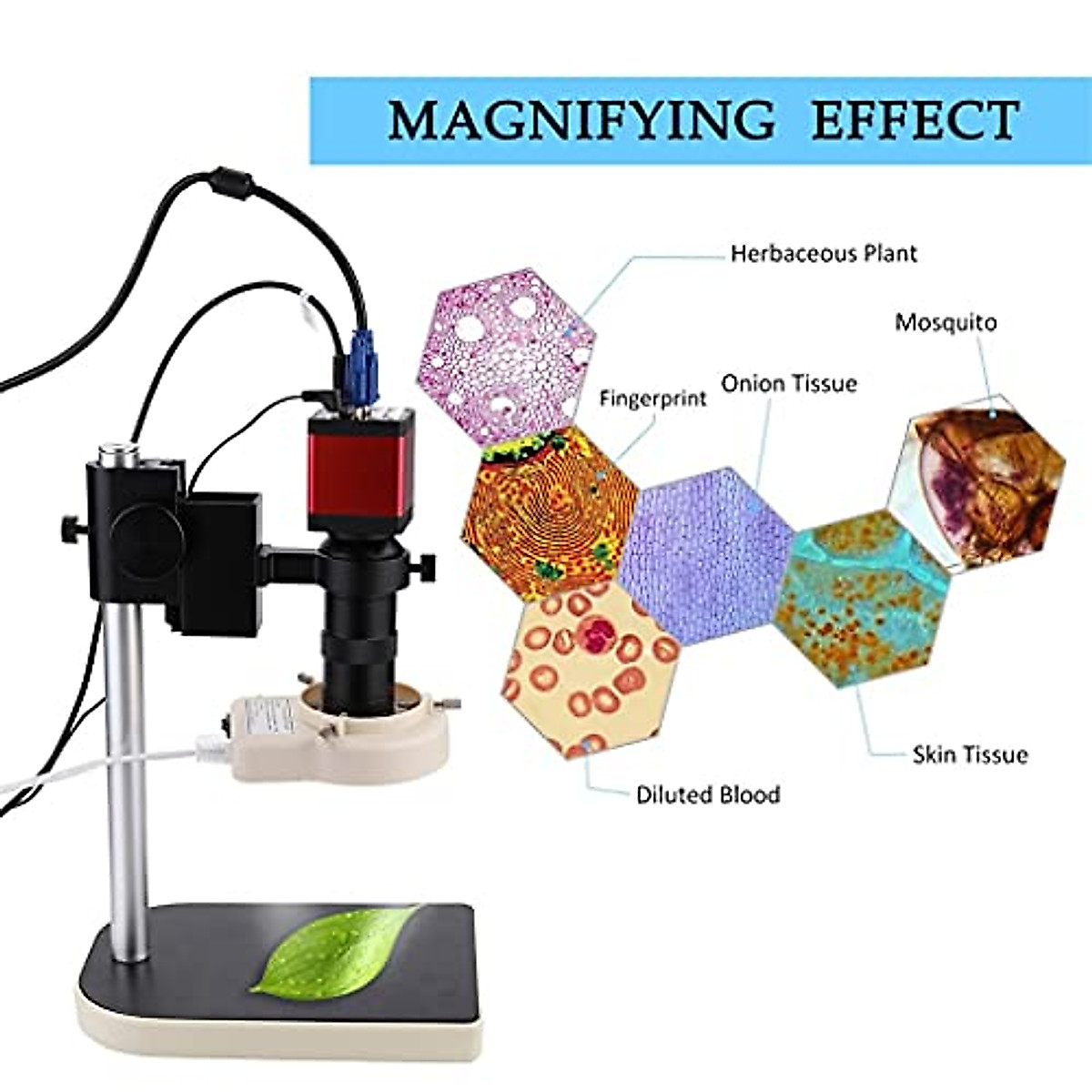 SDGH Industrial Microscope Set 60F/S VGA Multimedia Interface Microscope Camera 1280 * 1024