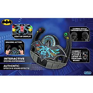 eKids Batman Batmobile Toy Steering Wheel for Kids, Toddler Toy with Sound Effects for Fans of Batman Toys for Boys