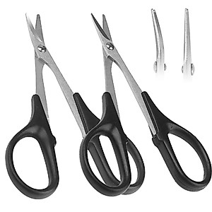 Hobbypark 3-Pack RC Body Reamer Hole Puncher and Curved Scissors & Straight Scissors Trimming Tools Set for RC Car Body Shell Lexan Plastic
