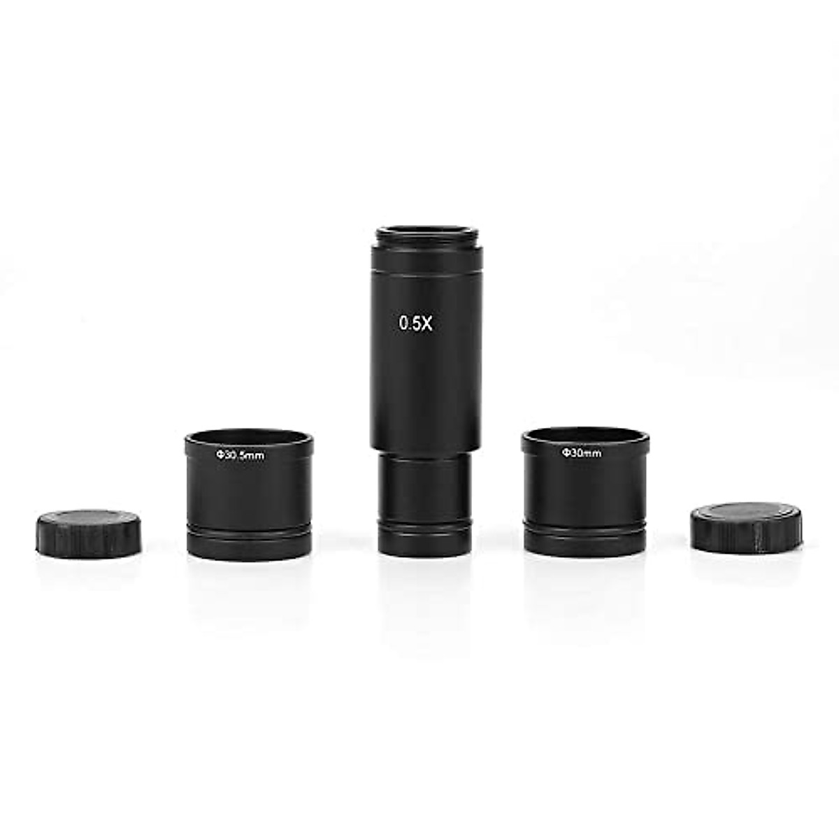 C Mount Adapter Microscope Adapter 0.5× C Mount Lens Adapter Set 23.2mm/30mm /30.5mm Ports for CCD Camera and Digital Eyepiece