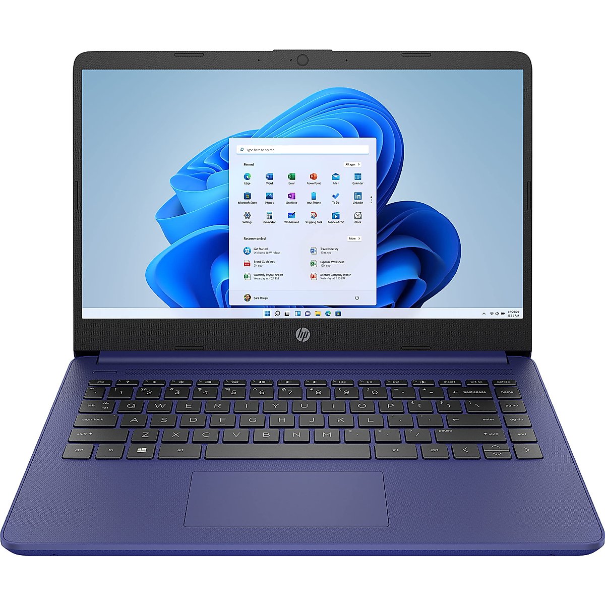 HP Stream 14inch HD Display, Intel Celeron Dual-Core Processor, 8GB DDR4 Memory, 128GB Storage (64GB eMMC+64GB Card),WiFi,Webcam,Bluetooth, Windows 11 S, Indigo Blue (Renewed)
