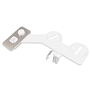 Slim Bidet Toilet Seat Attachment Dual Nozzle Self Cleaning Feminine Butt Wash 7/8 Inch Tee