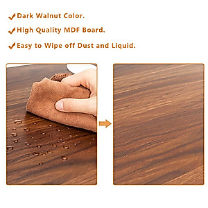 Bonnlo Mobile Stand Up Lectern Podium with Wheels, Portable Heavy Duty Desk, Height Adjustable Church Pulpit or Ceremony, Classroom Lecture Speech Teach Platform, Walnut Tabletop and White Steel Frame