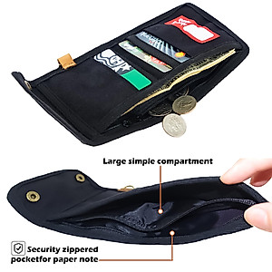 Rough Enough Boys Wallet for Teen Boys Men Kids with Neck Lanyard Keychain Button Closure in Classic Vintage Stylish Black