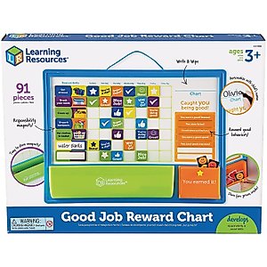 Learning Resources Good Job Reward Chart - 91 Piece Set, Ages 3+ Custom Magnetic Chore and Responsibility Chart for Kids, Chore Magnets for Toddlers, Kids Job Chart