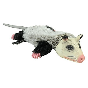Hyper Pet Real Skinz Plush Dog Toy with Squeaker, Opossum, for All Breed Sizes