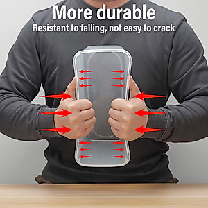 4 PCS Large Airtight Food Storage Containers with Lids Airtight, Pasta Containers for Pantry with Upgrade snaps, Dishwasher Safe Flour and Sugar Containers with Labels, Marker and Measuring Cups…